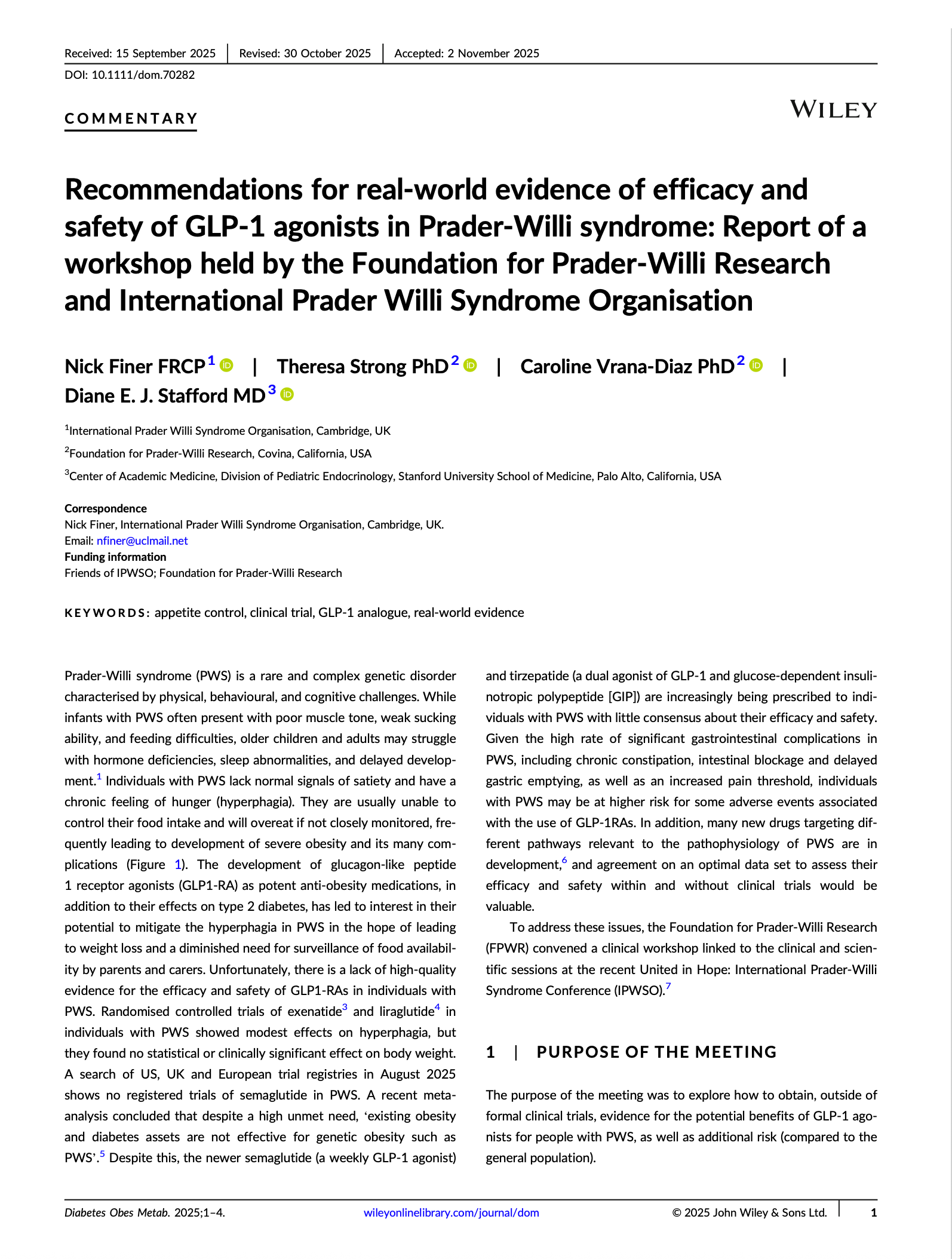 New commentary offers practical guidance on GLP-1 use in Prader-Willi ...